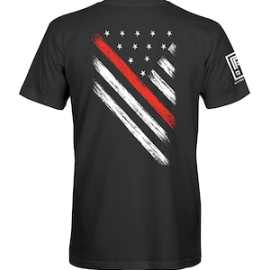 Thin Red Line Shirt Firefighter Flag Shirt Firefighters Thin Red Line ...