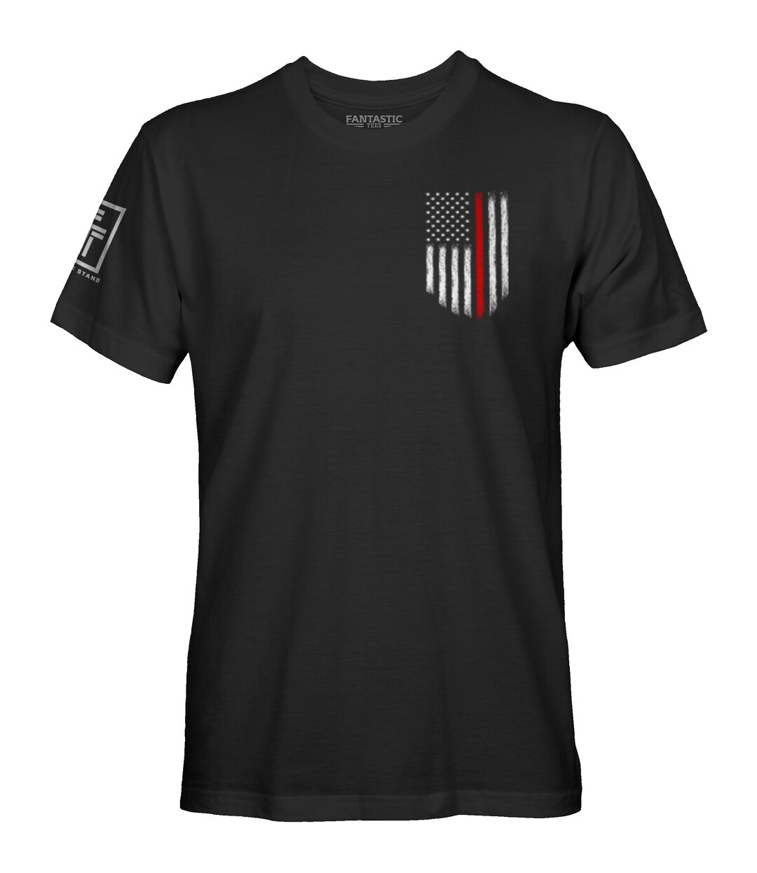 Thin Red Line Firefighter Shirt Firefighters Thin Red Line USA Flag ...