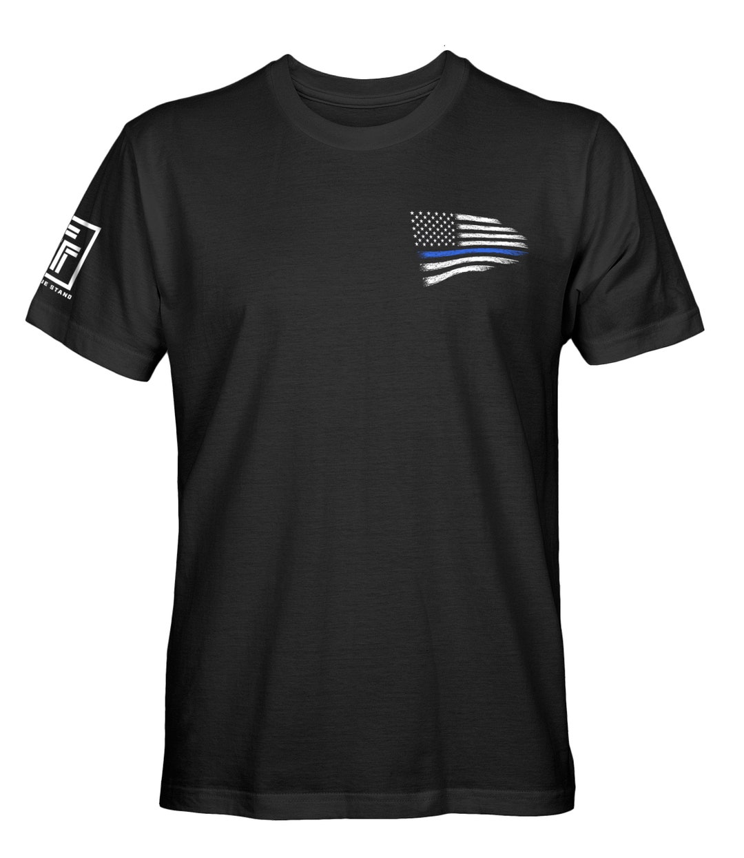Thin Blue Line Shirt Police USA Flag Shirt Blue Lives Matter Men's T ...
