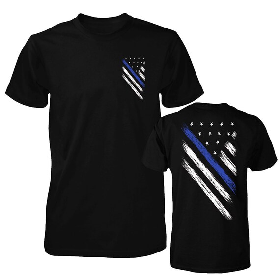 Thin Blue Line Police Shirt Blue Lives Matter USA Flag | Etsy