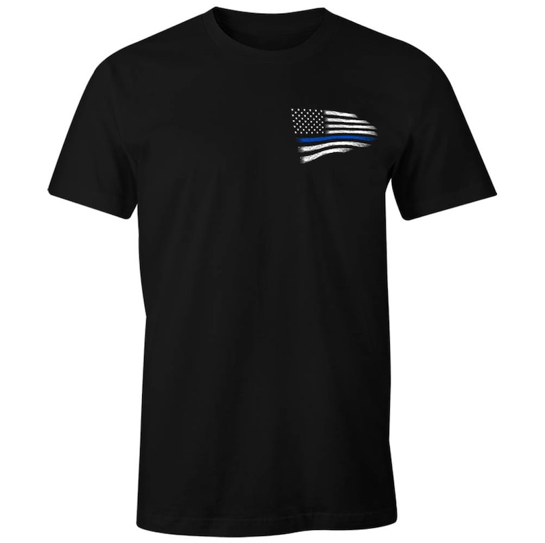Thin Blue Line Shirt Police USA Flag Shirt Blue Lives Matter | Etsy