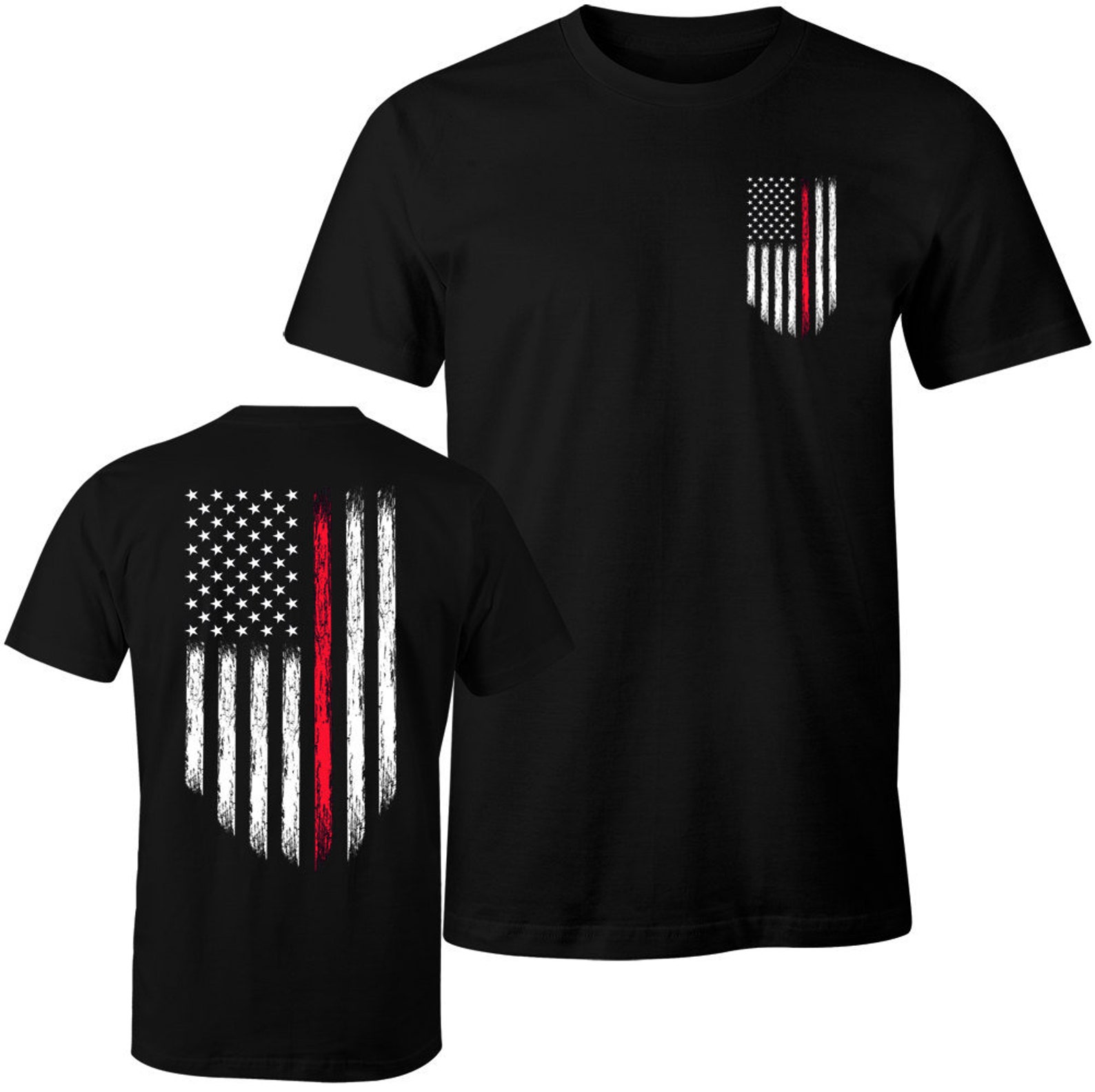 Thin Red Line Firefighter Shirt Firefighters Thin Red Line USA - Etsy