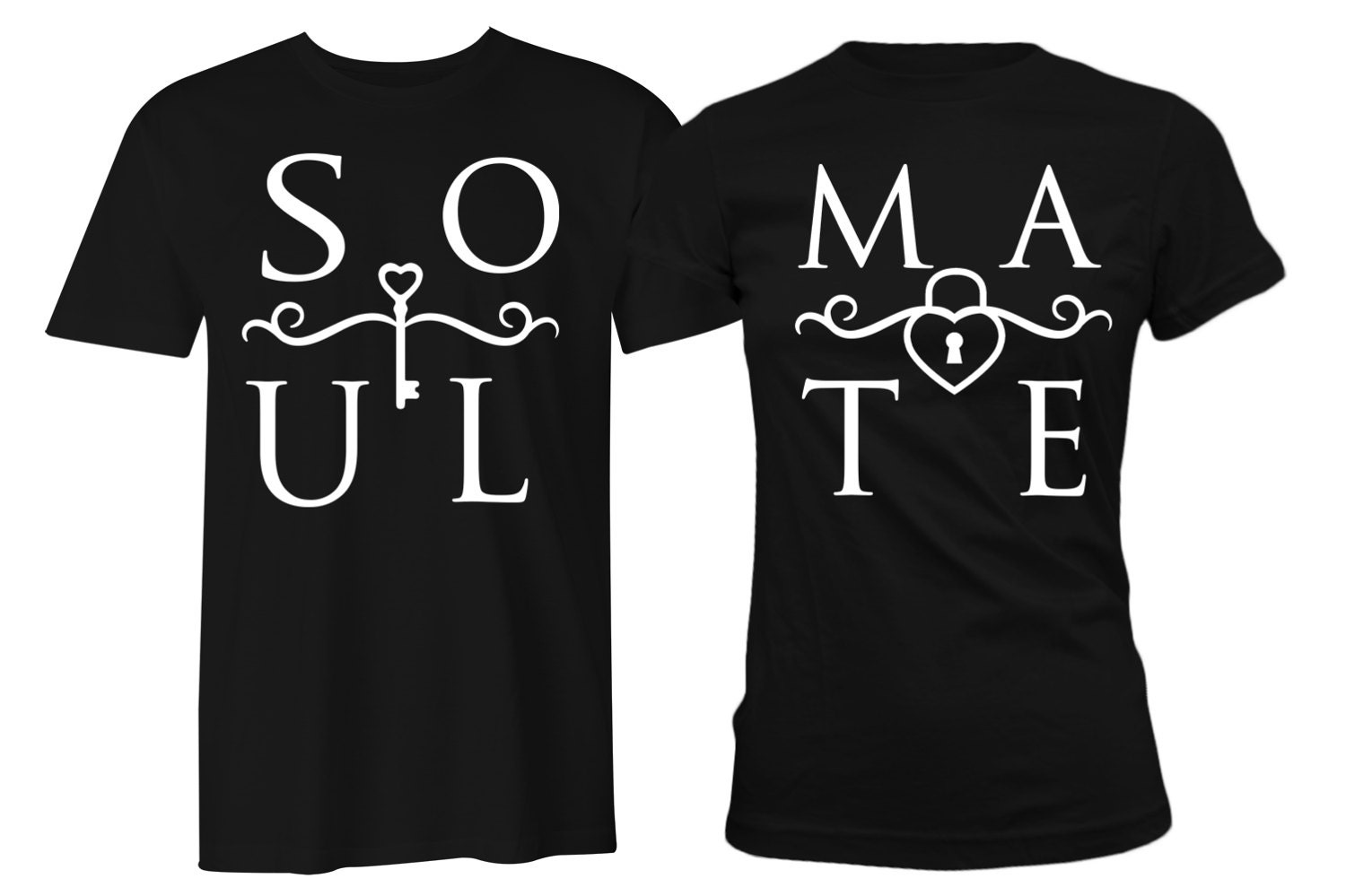 Soul Mate Matching Couple Shirts His and Hers Soulmate Couple T-shirts ...