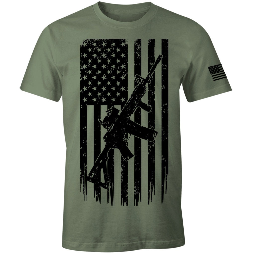 USA Flag American AR15 Military Veteran Patriotic Army Marine - Etsy