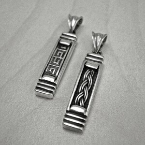 Silver Necklace Men Greek Key Necklace Silver Necklace Men - Etsy