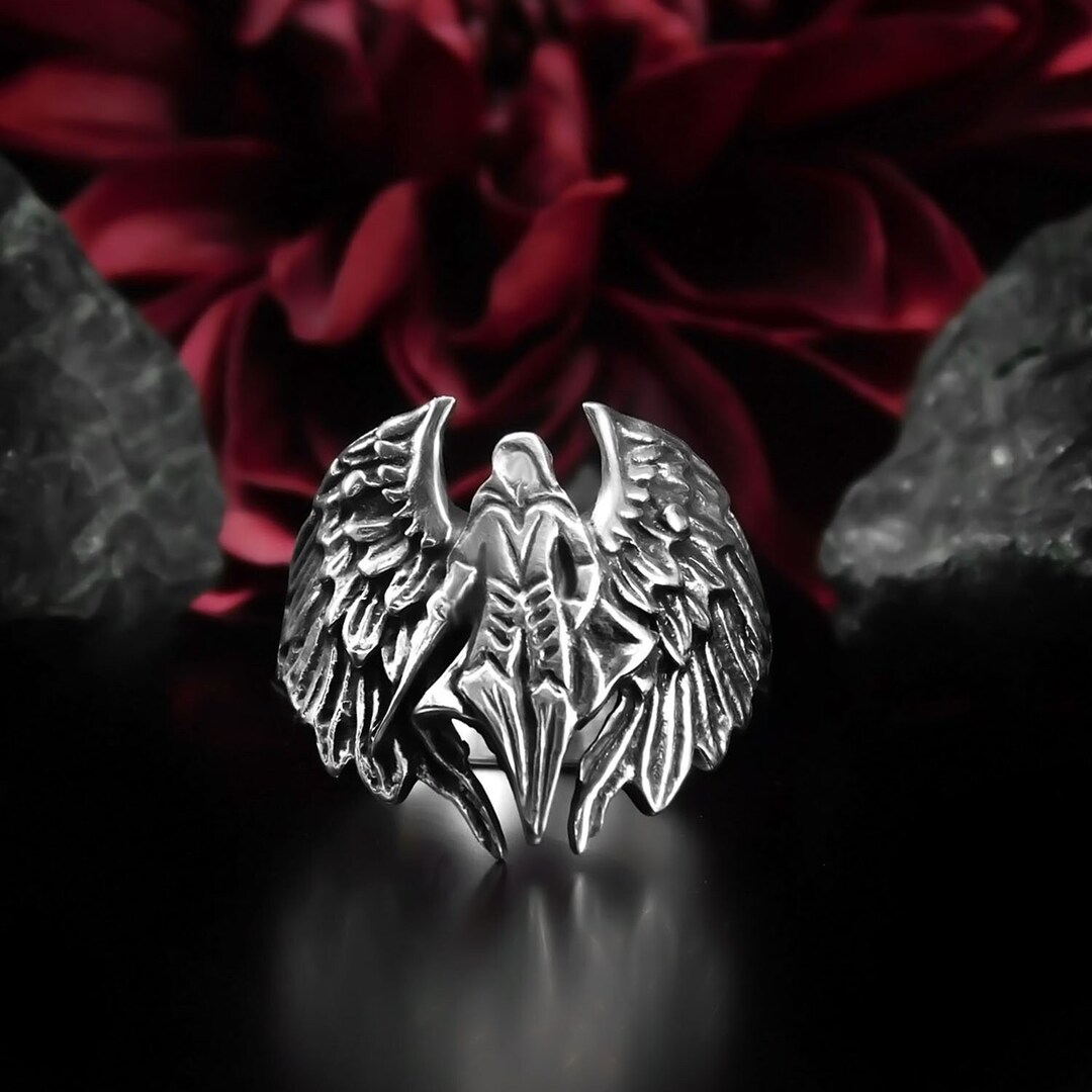 Archangel Silver Ring Michael Gift for Him Saint Michael - Etsy