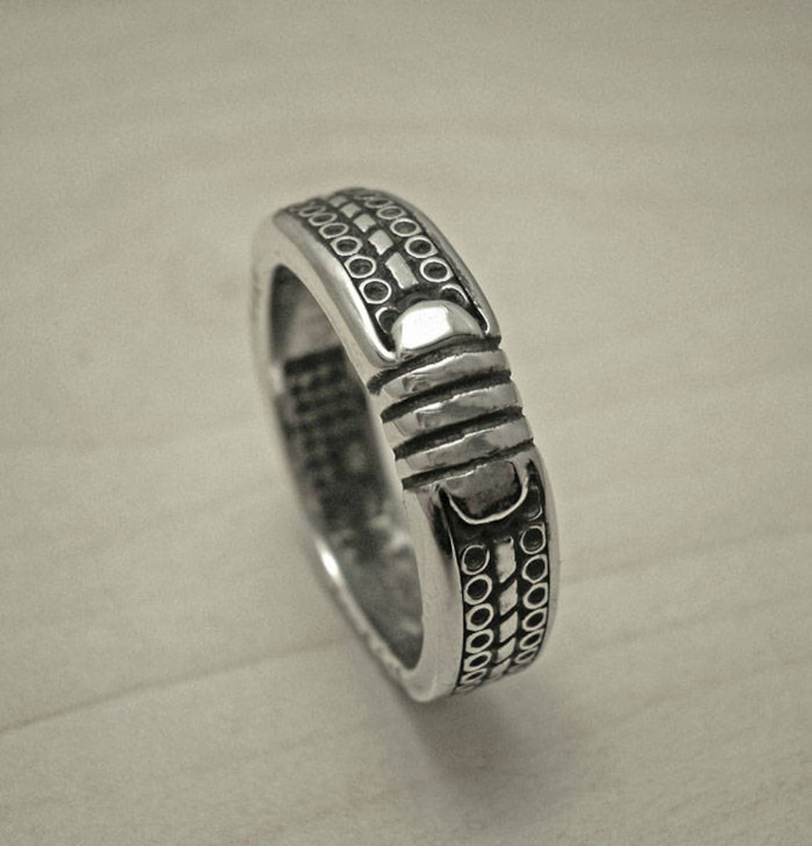 Mens Sterling Silver Ring Mens Silver Ring Wedding Band - Etsy