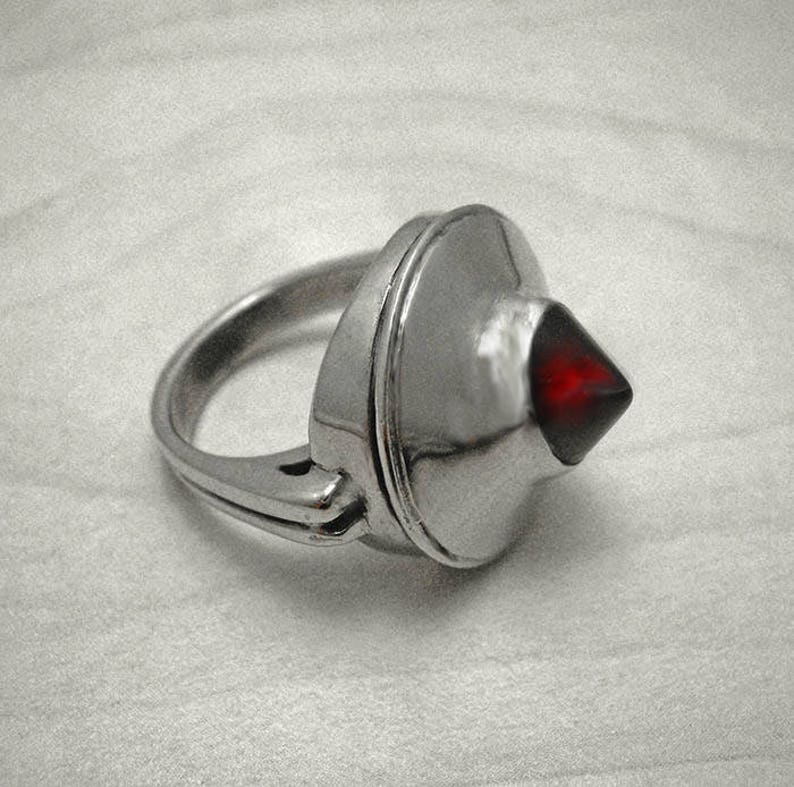 Witch Ring Witch Hat Wiccan Jewelry Garnet Ring | Etsy