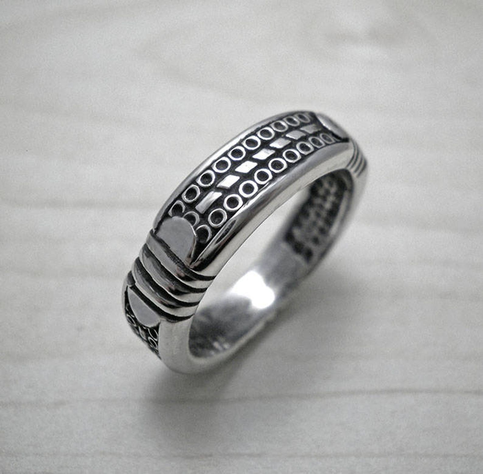 Mens Sterling Silver Ring Mens Silver Ring Wedding Band | Etsy