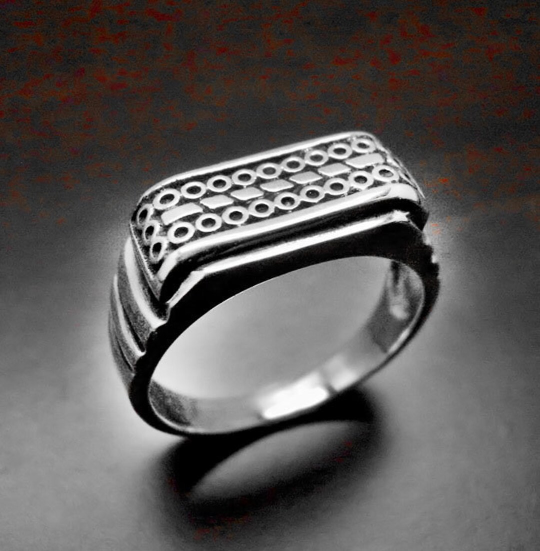 Mens Silver Ring,engraved Ring,gentleman Ring,vintage Ring,antique Ring ...