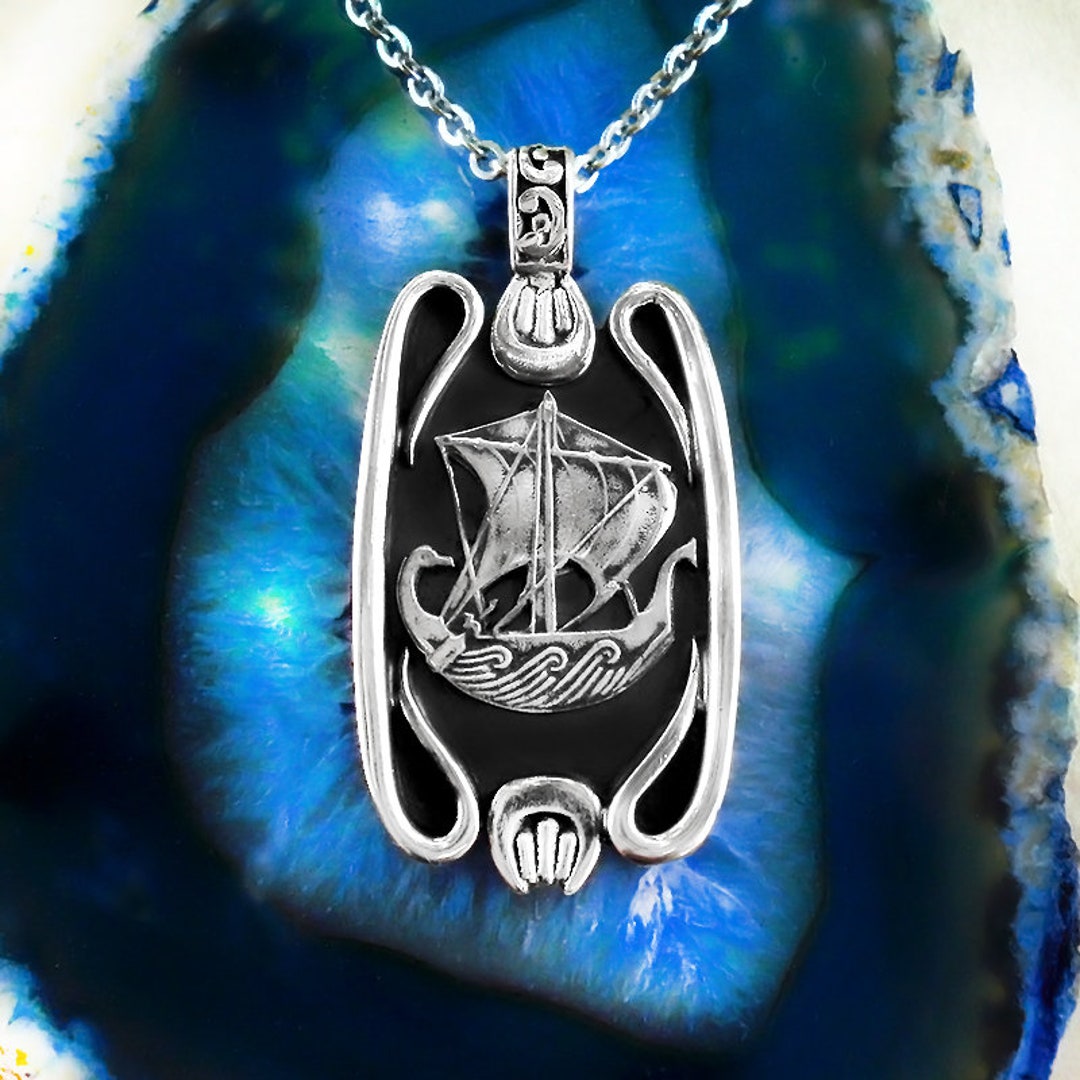 Ship Necklace Silver Men Necklace Navy Sailor Jewelry - Etsy