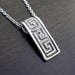 Greek Key Necklace Silver, Men Silver Necklace, Greek Necklace, Collier ...