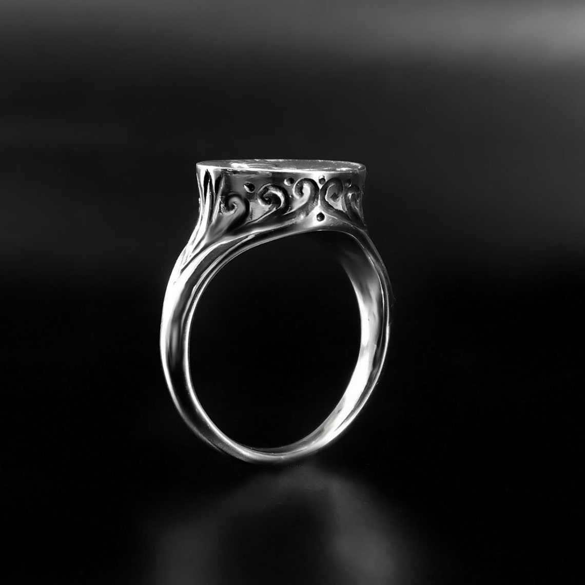 Signet Ring Men Silver Wax Seal Ring Coat of Arms Ring Seal | Etsy