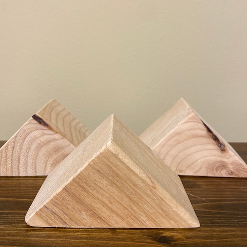 Solid Wood Triangle Craft Blocks Natural Cut and Sanded - Etsy