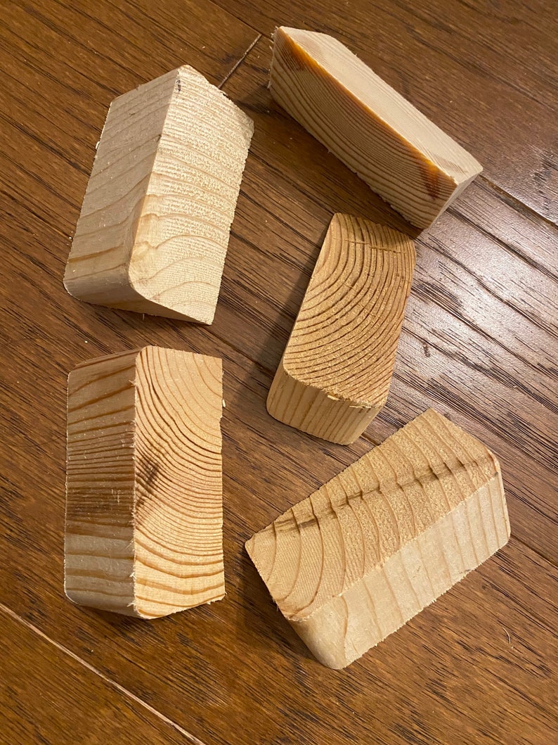 Triangle Wedge Scraps Grab Bag Solid Wood Craft Blocks Natural - Etsy