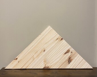 Solid Wood Triangle Craft Blocks Natural Cut and Sanded - Etsy