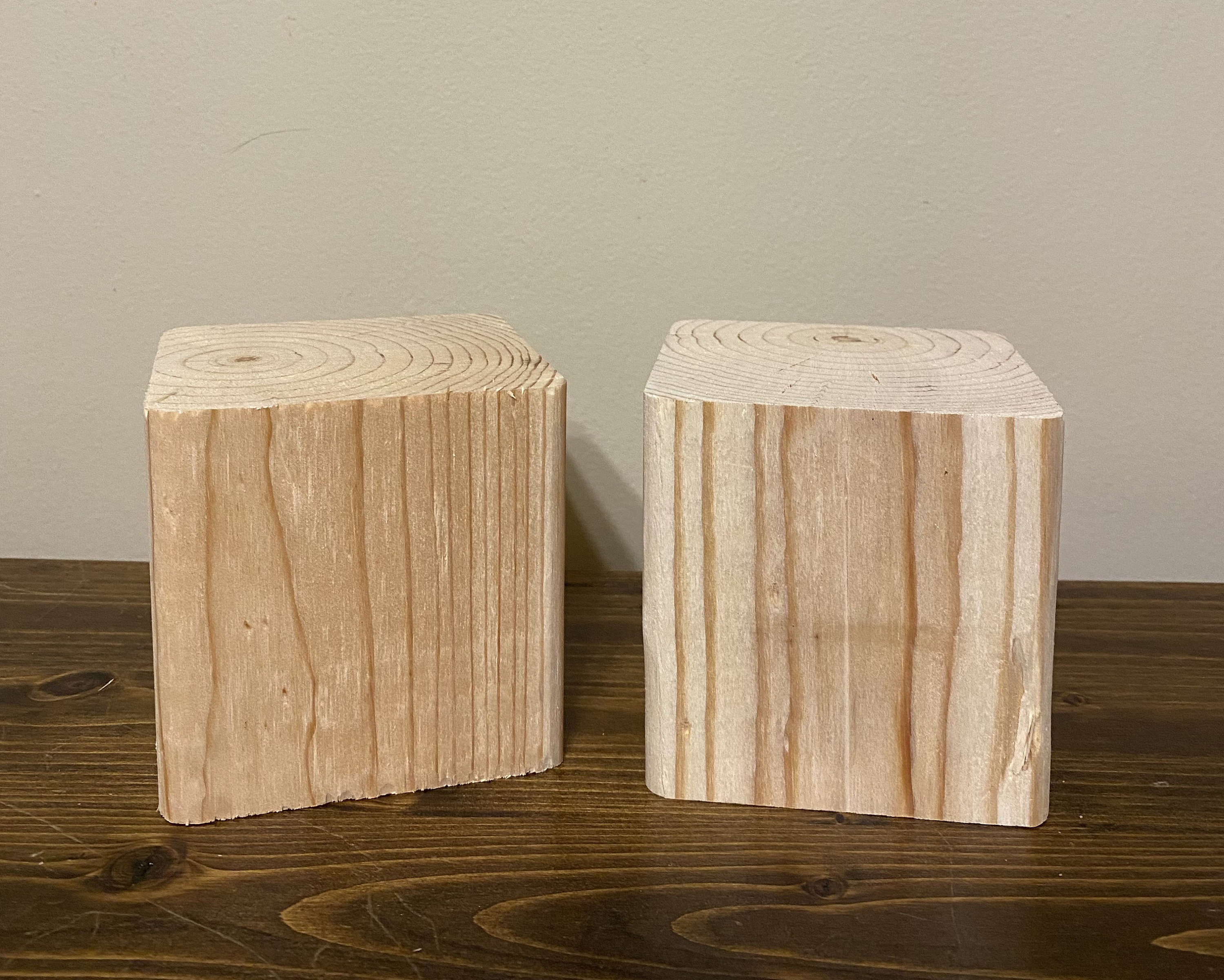 Home Improvement Home & Hobby 3x3 Solid Wood Craft Blocks Natural Cut ...