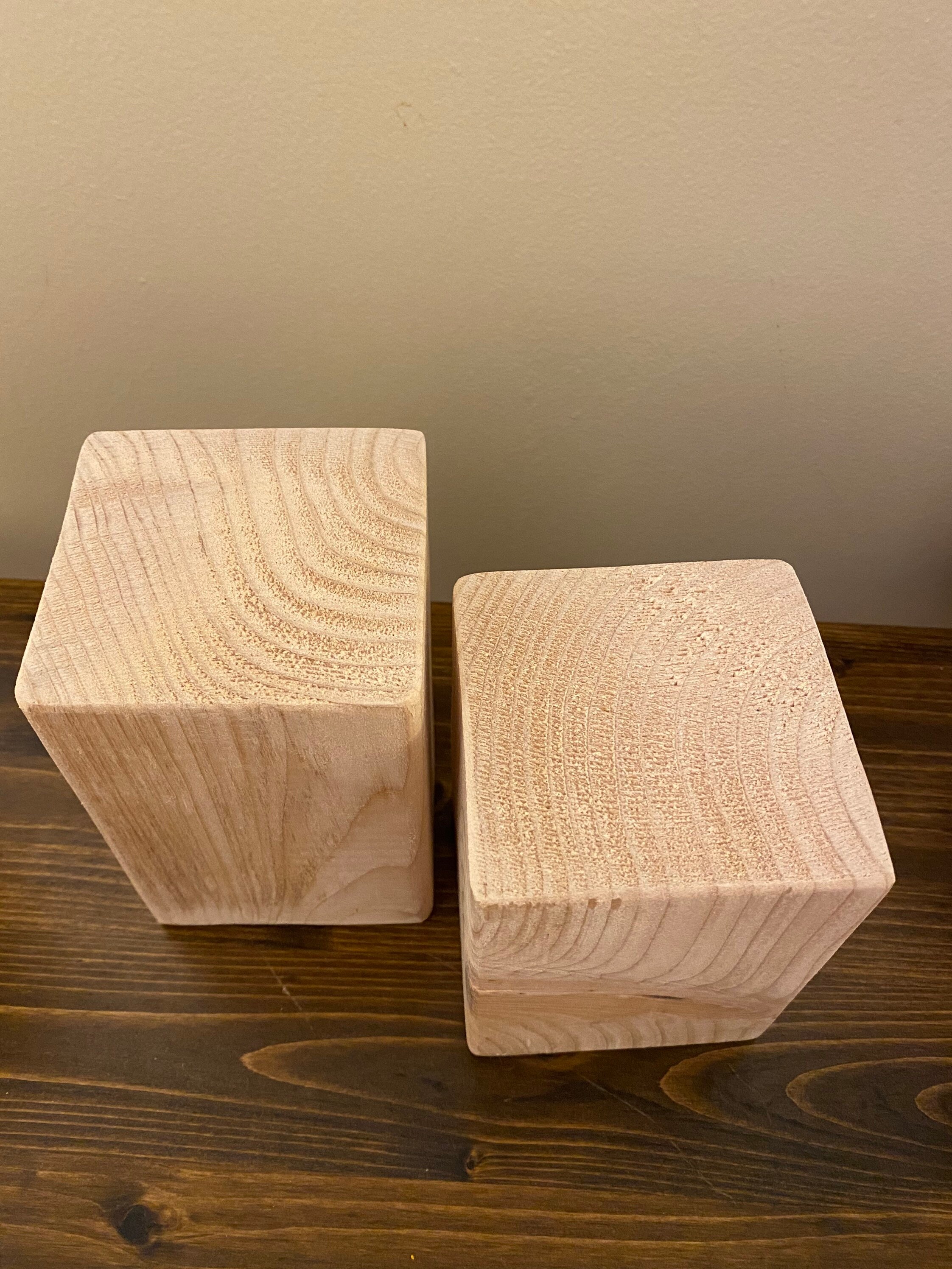 3.5 Solid Wood Rectangle Craft Blocks Natural Cut and | Etsy