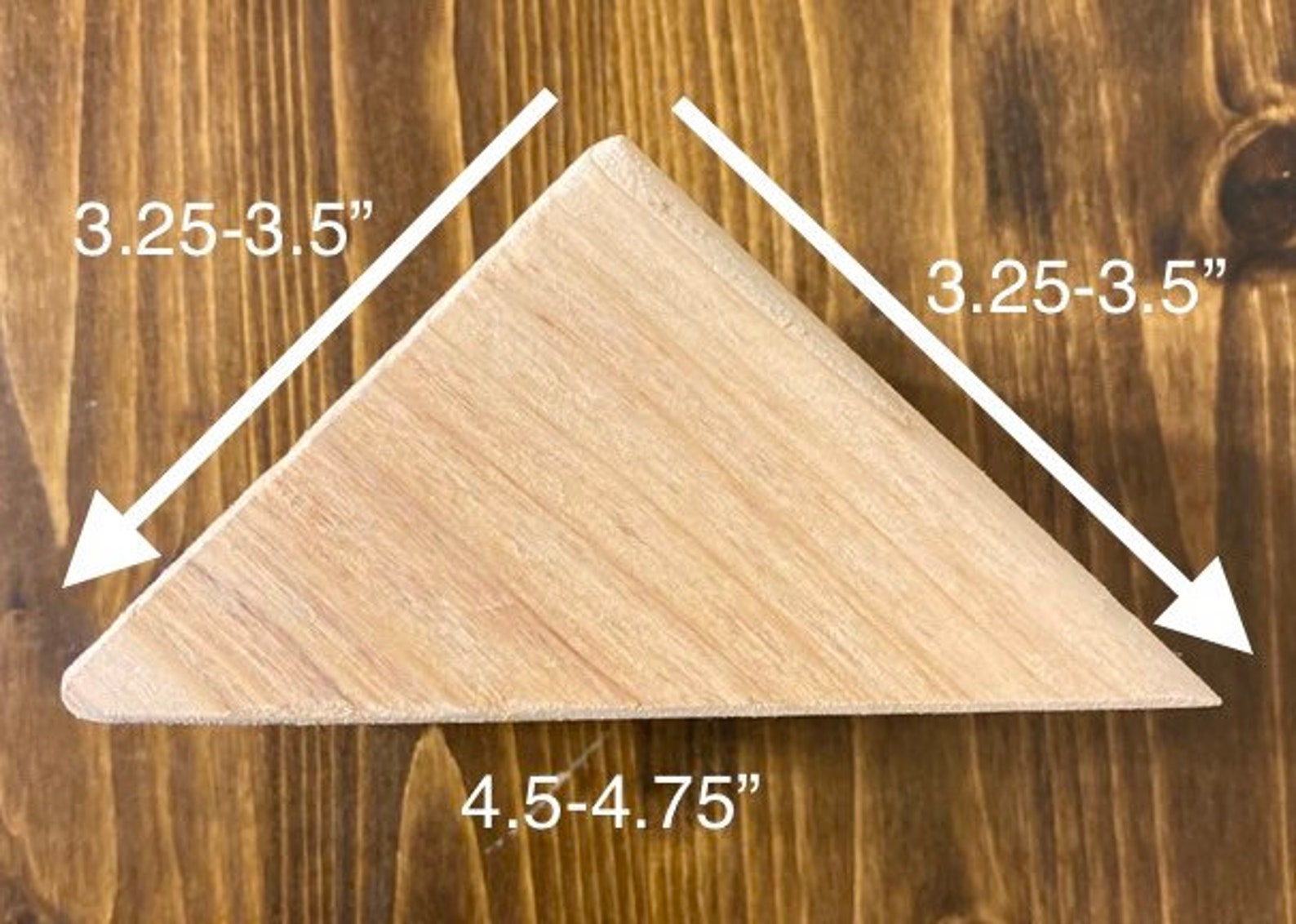 Solid Wood Triangle Craft Blocks Natural Cut and Sanded - Etsy