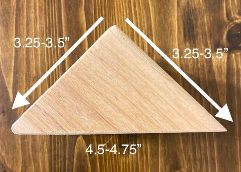 Solid Wood Triangle Craft Blocks Natural Cut and Sanded - Etsy
