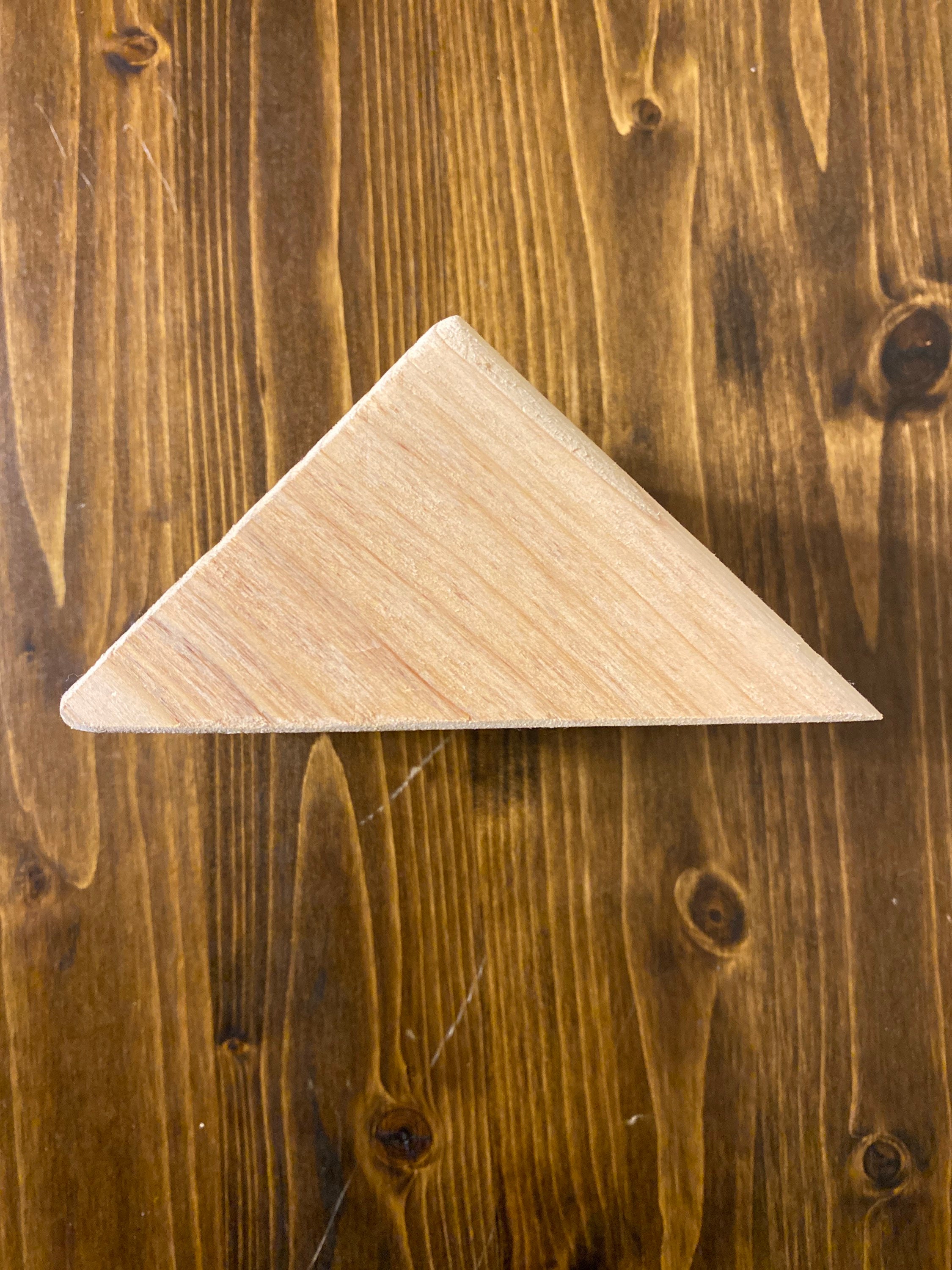 Solid Wood Triangle Craft Blocks Natural Cut and Sanded - Etsy