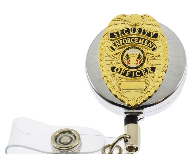 SEO Security Enforcement Officer Mini Badge Retractable ID Card Holder ...