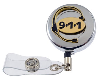 911 Dispatcher Badge Reel - Etsy