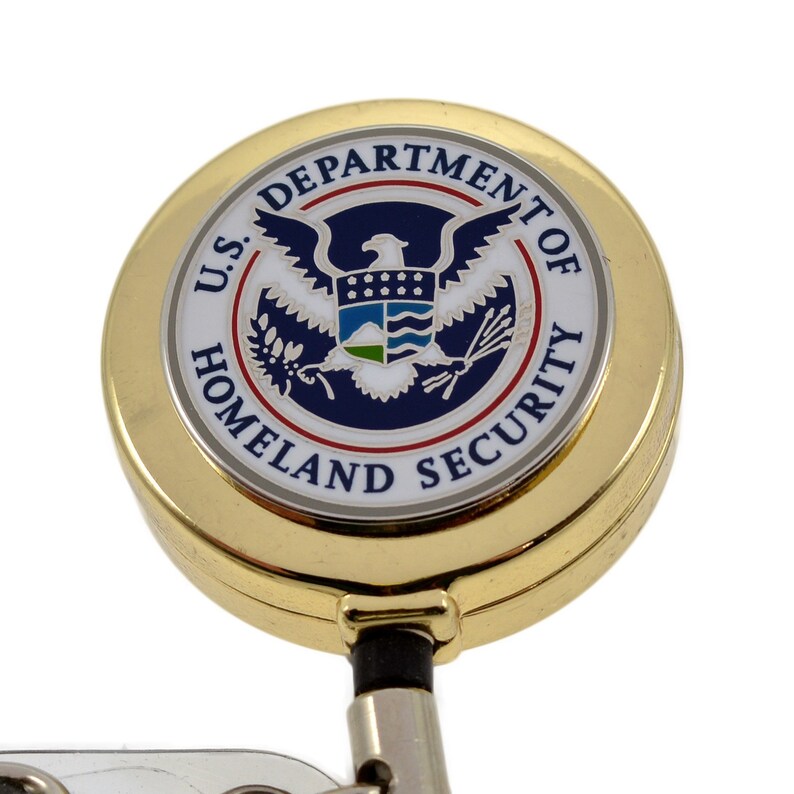 DHS Homeland Security Retractable Badge Reel ID Card Security | Etsy