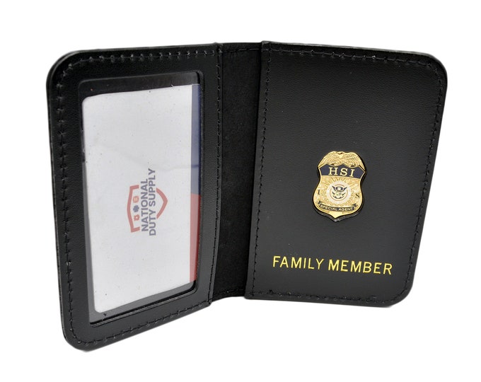 HSI Special Agent Family Member ID Wallet Leather License Case Custom ...