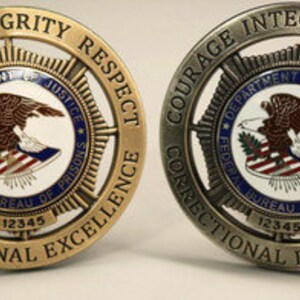 Federal Bureau of Prisons FBOP Badge Wallet With Imprint - New Round ...