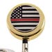 Thin Red Line Firefighter Badge Reel ID Security Pass Holder Subdued ...