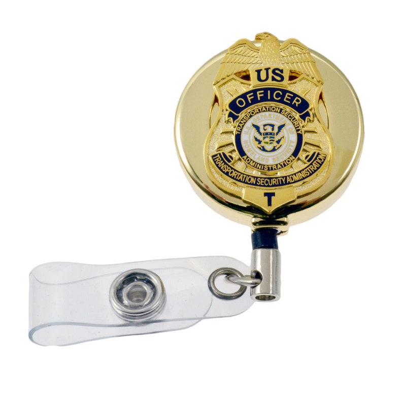 TSA Officer Badge Reel Retractable Security ID PIV Card Holder - Etsy ...