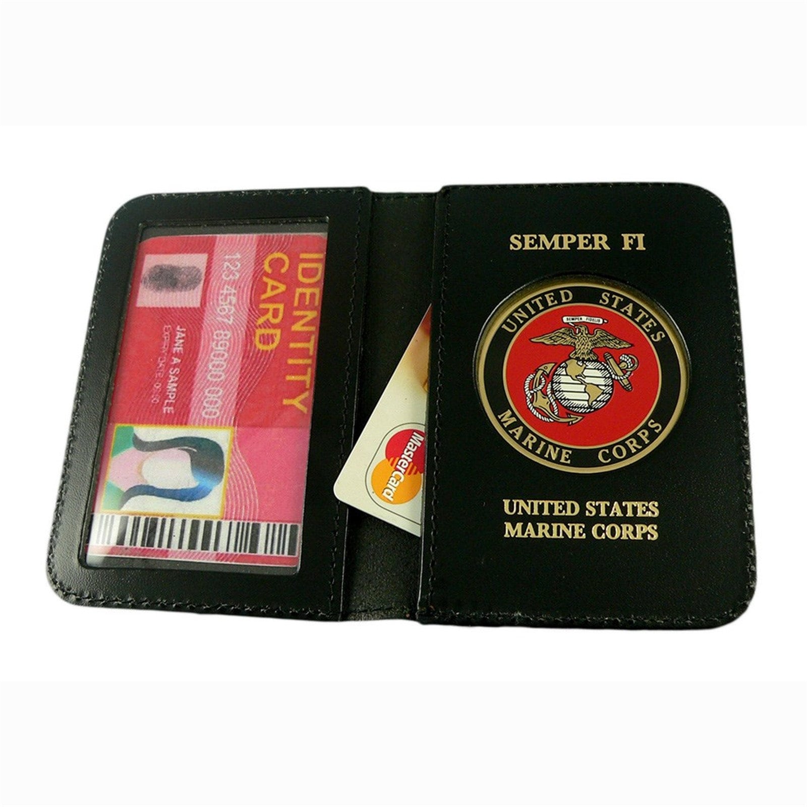 USMC Leather Military ID Card Holder License Case Wallet | Etsy