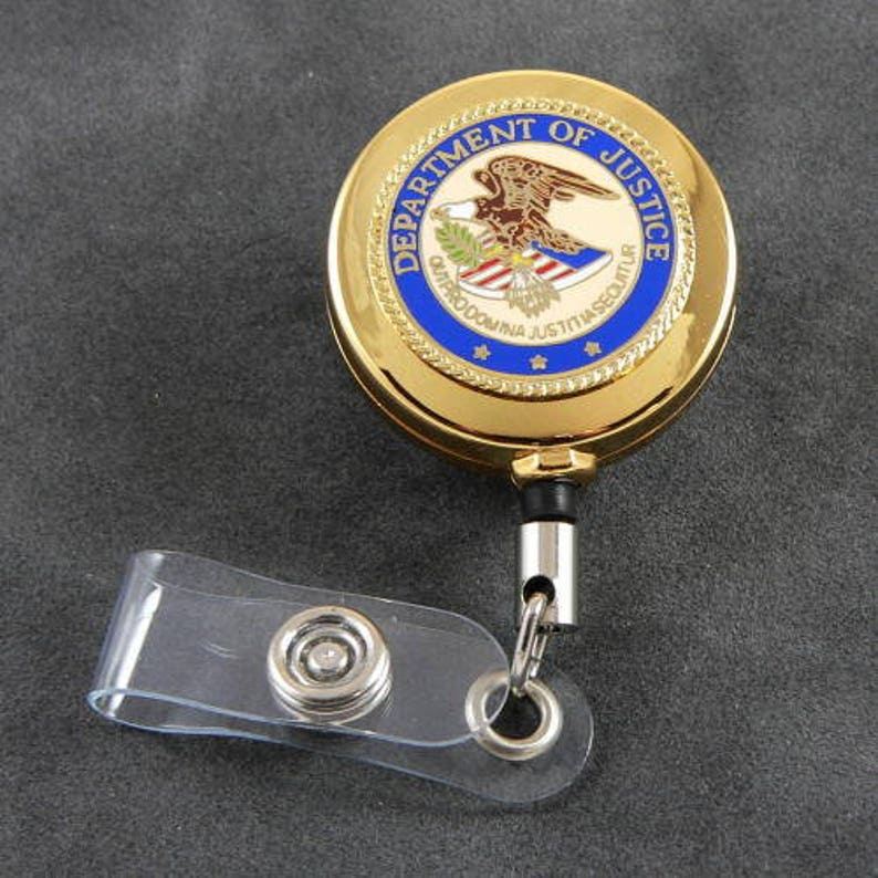 DOJ Justice Department Seal Retractable Security ID Card | Etsy