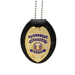 Fugitive Recovery Agent Badge With Belt Clip Neck Holder Chain - Etsy