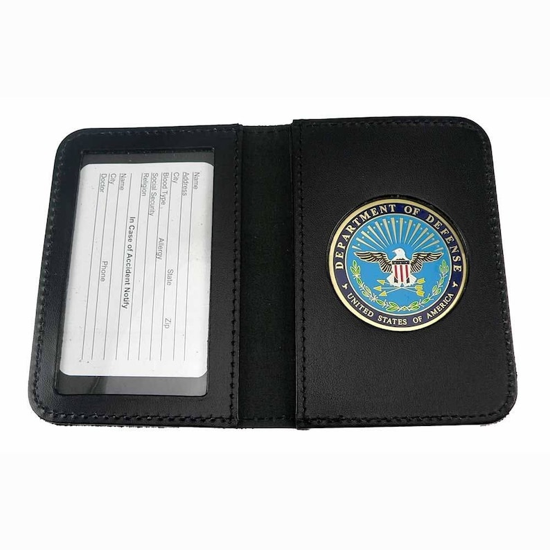 DOD Department of Defense Medallion Leather ID Card Contractor - Etsy DOD Department of Defense Medallion Leather ID Card Contractor - Etsy