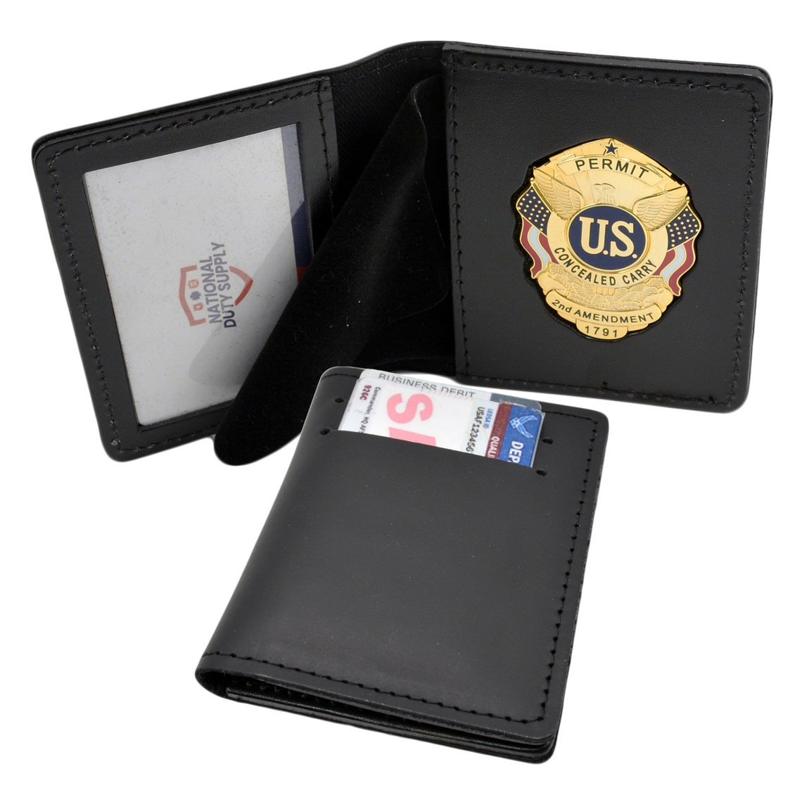 Concealed Carry Permit Badge With Duty Leather Case Outside - Etsy