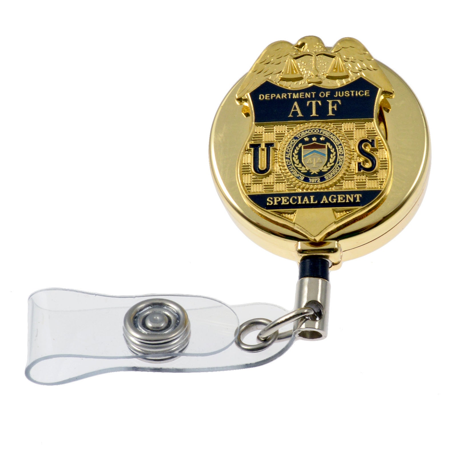 DOJ Justice ATF Special Agent Badge Retractable ID Card Holder - Etsy