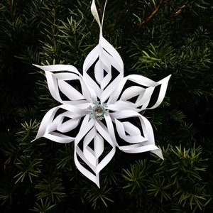 3D Paper Snowflake Ornament/christmas Decor/holiday Decor/christmas ...