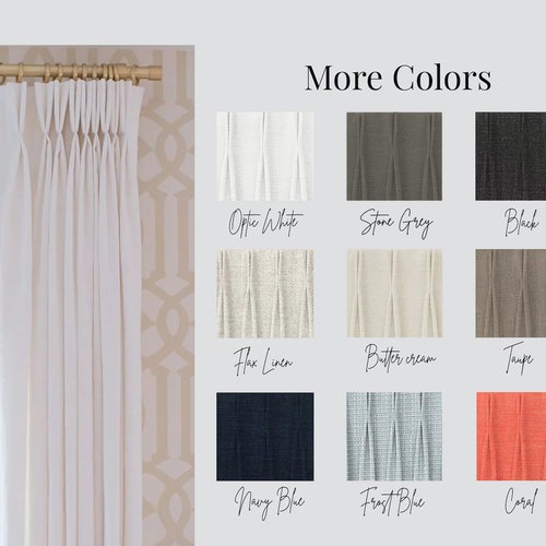 Designer Spot Linen Pinch Pleated Drapery.custom Made Fabric - Etsy