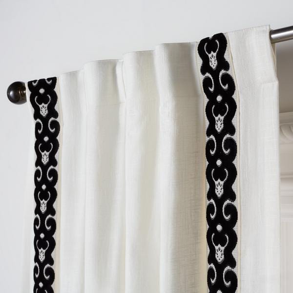 Drapery Panels With Trim - Etsy