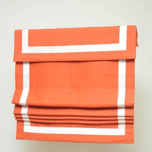 Roman Shade Linen Designer Tailored With Valance and Ribbon Lined Many ...