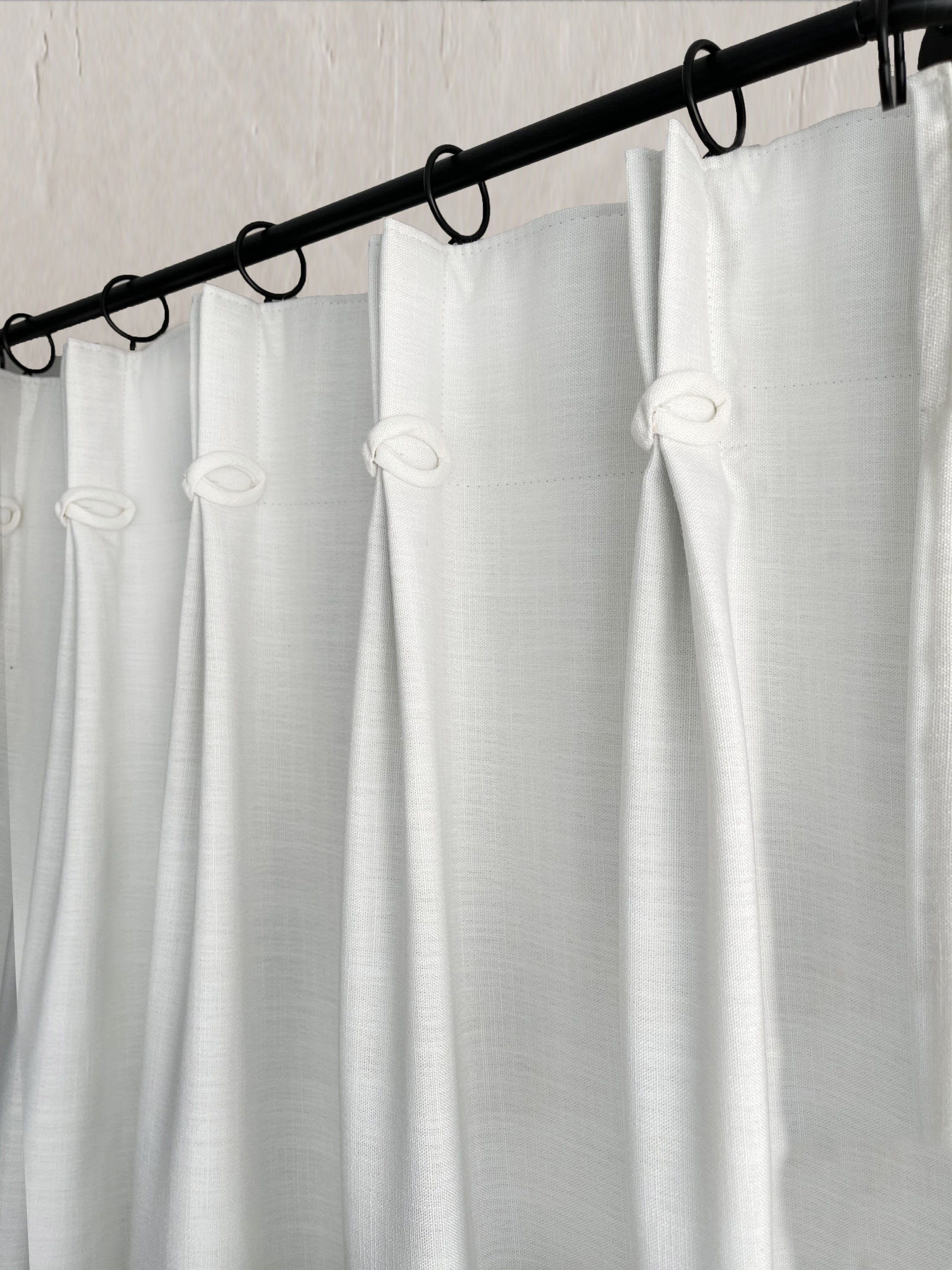Pinch Pleat Linen Mix Curtain Knot Detail Tape Border Many - Etsy