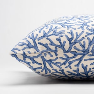 Coral Reef Cushion Cover. Botanical and Nautical Inspired Print in ...