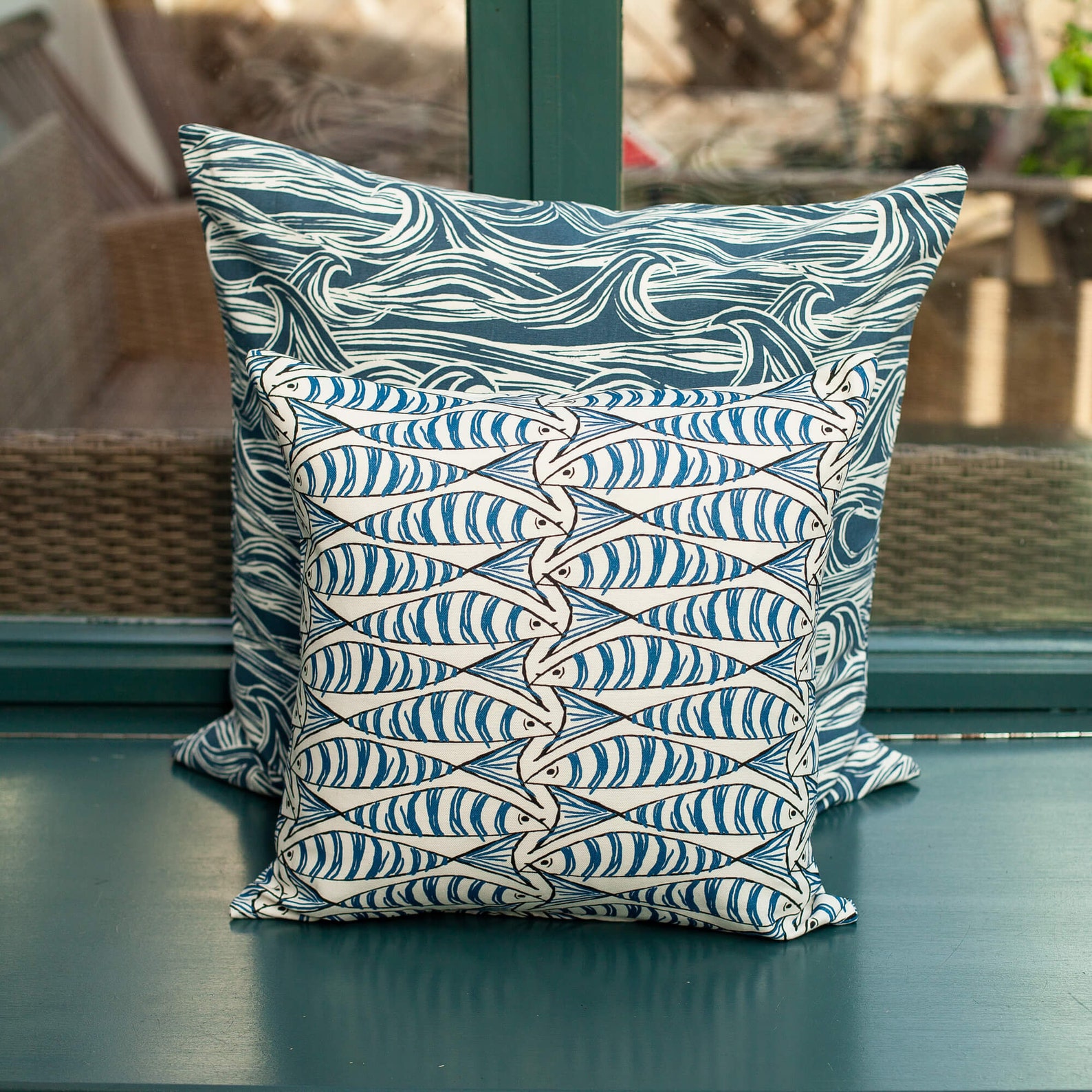 Seaside Fish Nautical Double Sided Cushion Cover. Sardine - Etsy UK