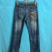 VTG BATSU STUDIO Xst Batsu-studio Distress Jeans Skull Bones Zebra ...