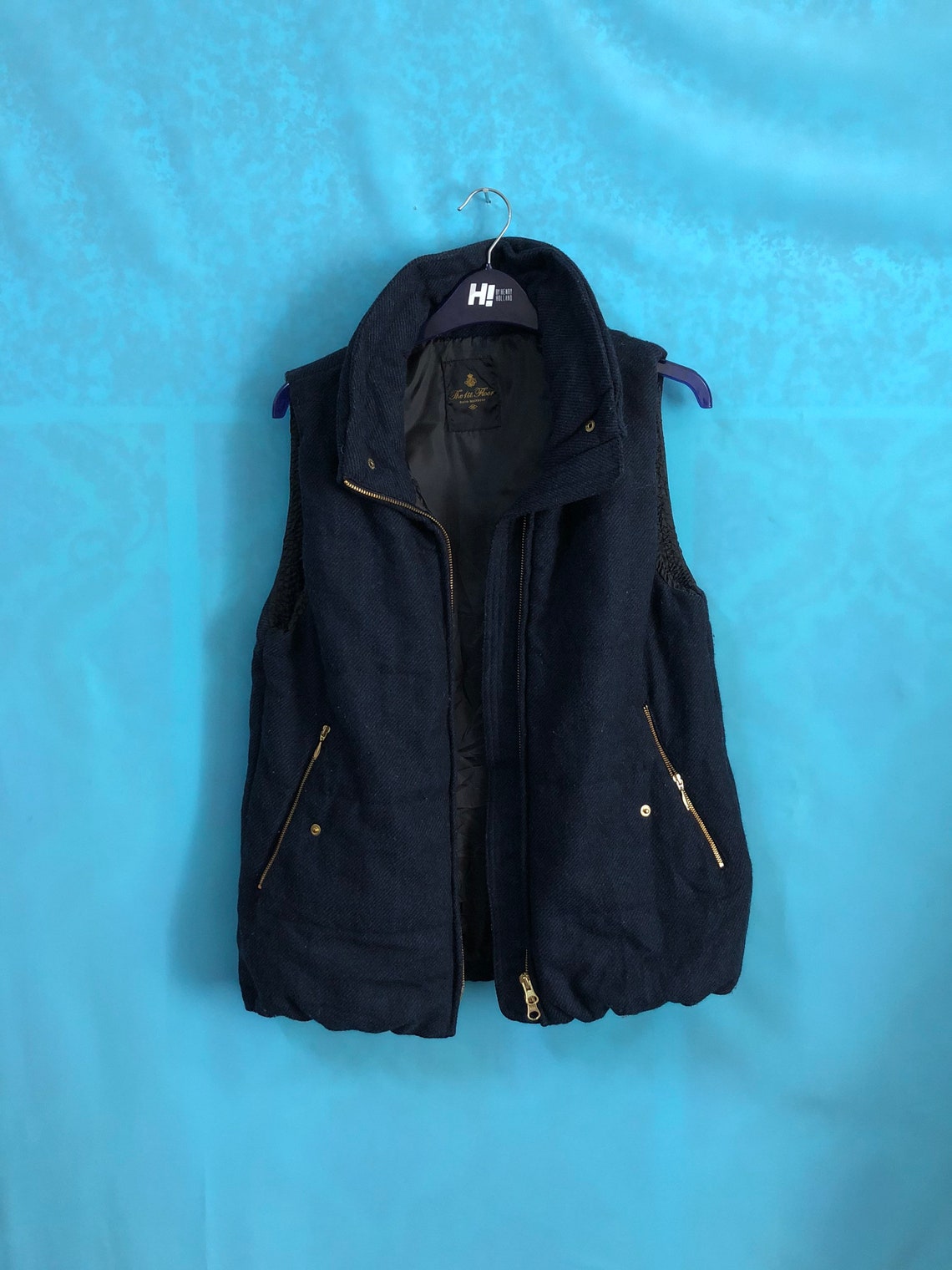 RARE NANO UNIVERSE Nano Library the 1st Floor Vest Wool Jackets Zipper ...