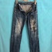 VTG BATSU STUDIO Xst Batsu-studio Distress Jeans Skull Bones Zebra ...