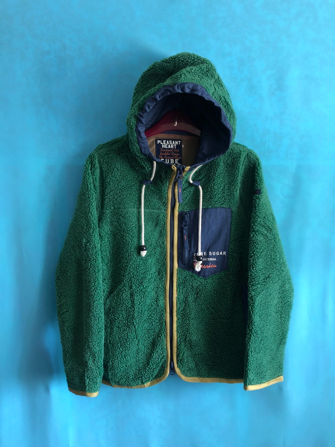 SALE!!VTG Cube Sugar Hoodies Fleece Jacket Multipockets Medium #1404 - Etsy