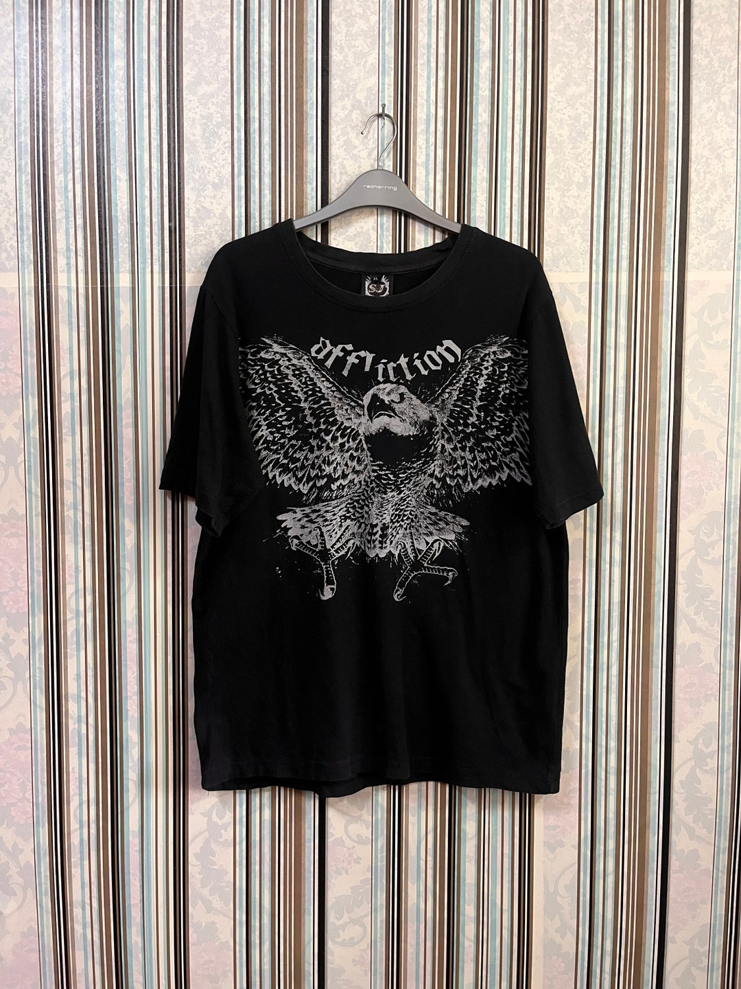 RARE!!VTG Affliction Design Eagles Crows Black Xl #E5 - Etsy
